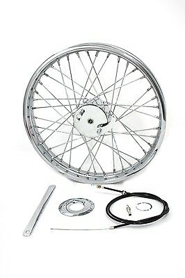 19" Mini-Drum Brake Chopper 40-Spoke Front Wheel w/3" Wide Hub & 5/8 ...